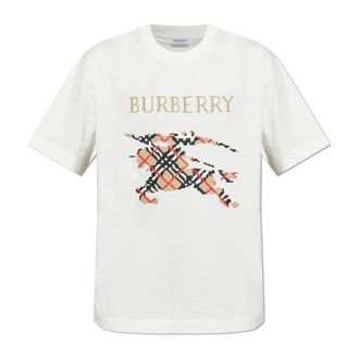 Burberry T-Shirt mit Logo - - Tops - Herren - Wei&szlig; - S