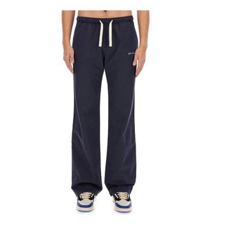 Palm Angels Homme, Pantalons, Bleu, Taille: M Logo Pants