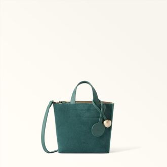 Furla Divide It Tote-bag Mini Toni Edera Green Gr&uuml;n Wildleder + Sidney-kalbsleder Damen