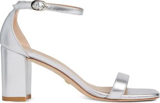 Stuart Weitzman Sandalen im Metallic-Look 75mm - Silber