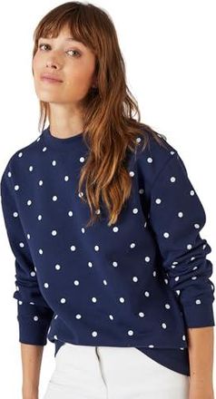 Damart Sweat-Shirt en Molleton Femme Bleu Imprim&eacute; Taille 42/44