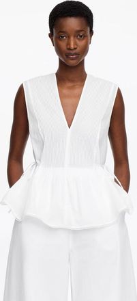 Arket Oberteil Mit Biesen -Wei&szlig;