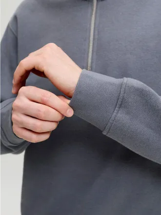 Jack & Jones Sweatshirt JJESOHO SWEAT QUARTER ZIP HN NOOS Baumwollmischung, relaxed fit