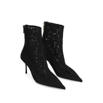 Dolce & Gabbana Cardinal Heel Bootie - Black