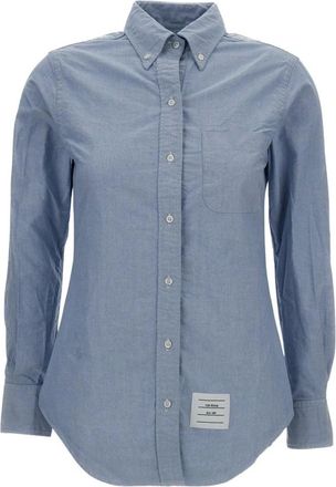 Thom Browne Femme, Blouses et Chemises, Bleu, Taille: 38 FR Oxford Shirt