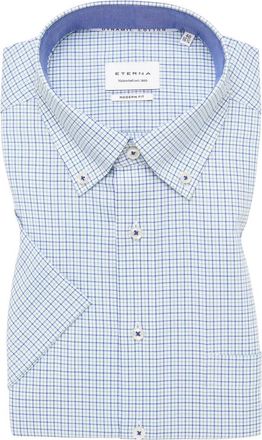 Eterna B&uuml;gelfreies Kurzarmhemd mit Button-Down-Kragen, Modern Fit in