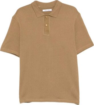 Sams&oslash;e & Sams&oslash;e Homme, Tops, Brun, Taille: XL Polo en maille &agrave; trois boutons