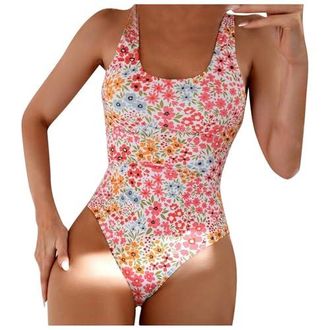 Generic Maillot de bain une pi&egrave;ce pour femme, maillot de bain imprim&eacute; de sport, vacances, modeste, contr&ocirc;le du ventre, maillot de bain &agrave; s&eacute;chage rapide, dos n