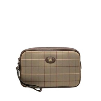 Burberry Pre-owned Sac pochette en toile - Femme - Pre-owned - Brun - Taille: ONE Size