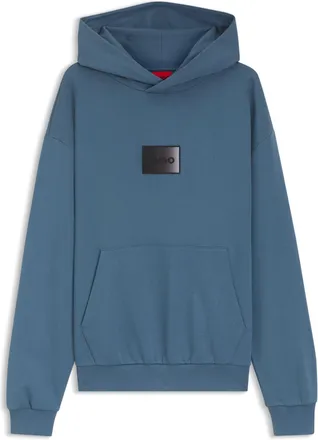 HUGO BOSS Herren Danohood Hoodie aus Baumwoll-Terry mit Gradient-Logo Hellblau M