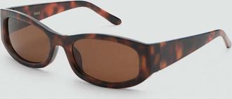Mango Lunettes de soleil monture plastique chocolat - Femme - Taille unique - MANGO