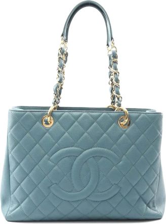 Chanel 2010-2011 Caviar Grand Shopping tote bag - Bleu