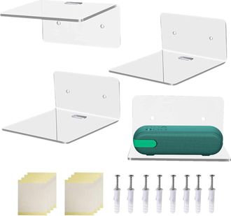 Generic Schwimmende Regale aus Acryl, dekorative Organizer, vielseitig und robust, für Schlafzimmer, Küche, Bücherregal, Wohnzimmer, Album, Badezimmer, Arbeit