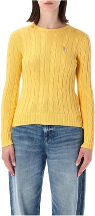 Polo Ralph Lauren Femme, Pulls, Jaune, Taille: 38 FR Julianna Cable Knit Sweater