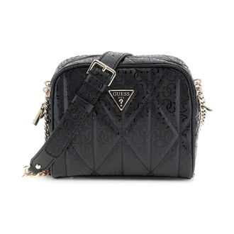 Guess Schwarze Betula Satchel Umh&auml;ngetasche - - Bags - Damen - Schwarzk - ONE SIZE
