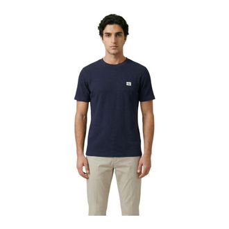 Calvin Klein Jeans Homme, Tops, Bleu, Taille: XL T-shirt &agrave; Manches Courtes et Col Rond en M&eacute;lange Coton-Polyester