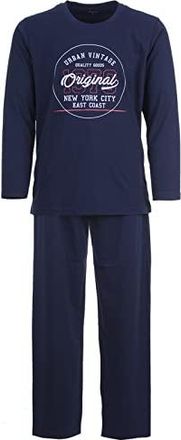 Lucky Brand Ensemble pyjama long et col en V pour homme, bleu marine, M