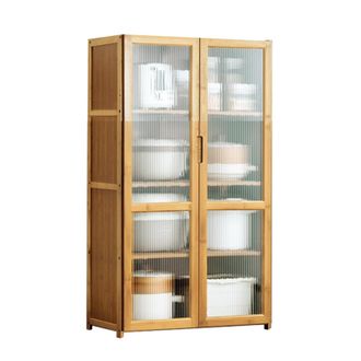 Generic Schmaler Aufbewahrungswagen, Doppelt&uuml;riger Wagen Mit Schmalem Spalt, Organizer-Schrank Mit Transparenter Schrankt&uuml;r, for Schmale W&auml;schebereiche Im Bad