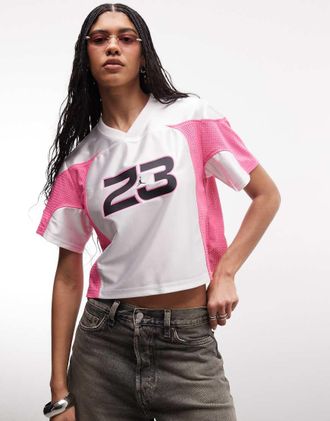 Nike Jordan Top en jersey - Blanc/rose