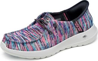 Skechers Chaussures de Loisirs Go Walk Joy MOC Toe pour Femme Basket, Noir Multi, 38.5 EU