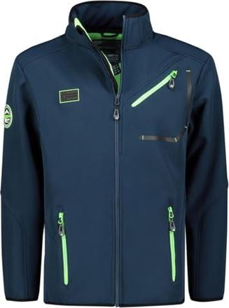 Geographical Norway TRAMWAY Homme - Veste Softshell à Capuche, Imperméable et Coupe-Vent, Confortable et Respirante, Idéale pour lExtérieur et les Activités Outdoor (Mari