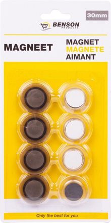 Benson Starke Magnete f&uuml;r Magnettafel Pinnwand Whiteboard K&uuml;hlschrank B&uuml;ro Tafel 8 St