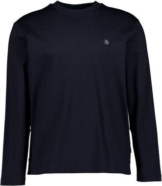 HUGO BOSS Herren Longsleeve blau Baumwoll-Jersey