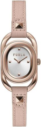 Furla Femme, Accessoires, Rose, Taille: ONE Size Montre habill&eacute;e en cuir avec design