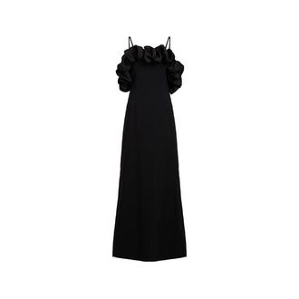 Object Robe longue &agrave; col volant&eacute;