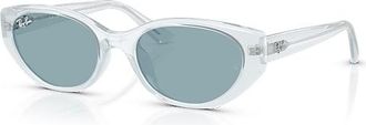 Ray-Ban Rb4457d Bio-based Sonnenbrillen Transparent Ice Fassung Blau Glas 55-19