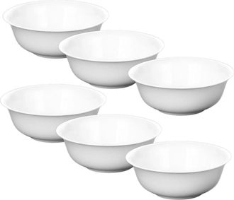 Wilmax England Wilmax - Schale aus Porzellan - 700ml - 6er Set - Salatschüssel - Weißer Schüssel für Snacks, Salat - Ø 15cm - Obstschale - Müsli-Schale - Elegant und