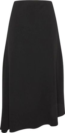 Elena Miro Femme, Jupes, Noir, Taille: 42 FR Jupe asym&eacute;trique en cady stretch