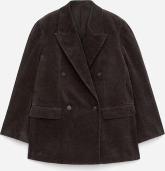 Arket Blazer Aus Cord -Braun