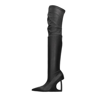Vic Mati&eacute; Leder Cuissard Stiefel - - Shoes - Damen - Schwarzk - 38 1/2 EU