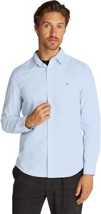 Tommy Hilfiger Core Flex Popeline Solid RF Shirt MW0MW39988 Chemise L/S Bleu XXL, Bleu (Sweet Blue), XXL