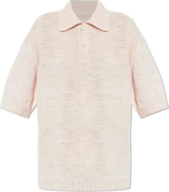 Maison Margiela Femme, Pulls, Rose, Taille: 40 FR Linen Polo