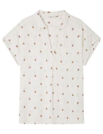 Springfield Damen Bluse, TAN_Print, 42