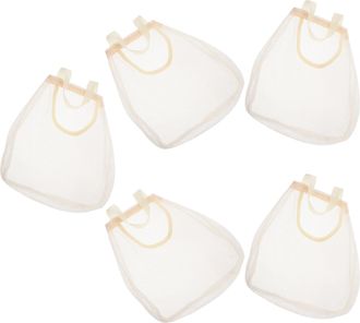 BESPORTBLE 5 St&uuml;ck H&auml;ngende Aufbewahrungsnetze f&uuml;r K&uuml;che Atmungsaktive Gem&uuml;senetze aus Netzgewebe Wei&szlig;e Wandbeutel Zur Frischeaufbewahrung Von Zwiebeln Knoblauch