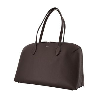Toteme Womens Day Shopper Tote Brown Calfskin
