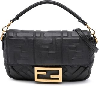 Fendi mini sac à bandoulière en cuir (2010-2025) - Noir