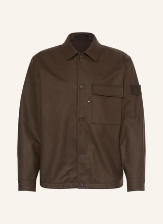 Stone Island Flanell-Overshirt Ghost braun