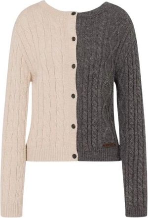 Moschino Femme, Pulls, Multicolore, Taille: 38 FR Cardigan Bicolore en M&eacute;lange dAlpaga