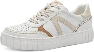 Marco Tozzi Baskets Plates avec Lacets pour Femme Loisirs, White Dune, 38 EU