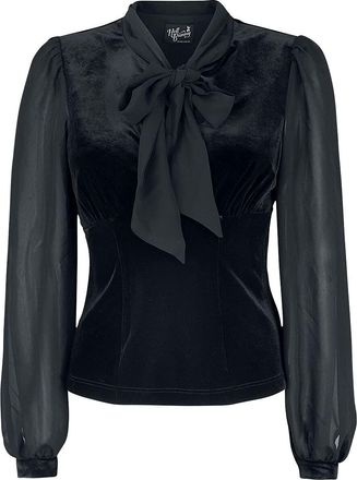 Hell Bunny Gabriella Top Frauen Bluse schwarz 4XL