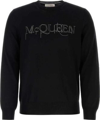 Alexander McQueen Herren, Strickwaren, Schwarzk, MGr&ouml;&szlig;e