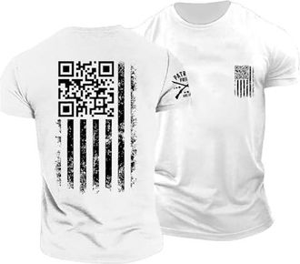 Generic T-shirts pour homme pour la vie quotidienne d&eacute;contract&eacute;e. Design &eacute;l&eacute;gant avec code QR. Parfait pour danser et se d&eacute;tendre. Id&eacute;al pour toutes les saiso