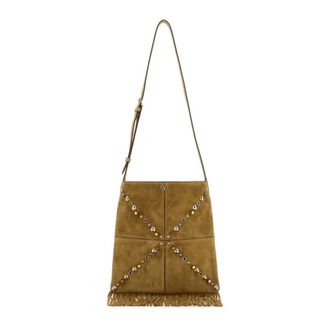 Valentino Garavani Nellc&ocirc;te Schultertasche aus Wildleder - - Bags - Herren - Braun - ONE SIZE