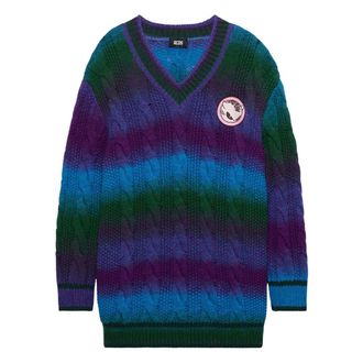 GCDS Degrad&eacute; Strickpullover - - Knitwear - Damen - Blau - M
