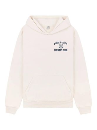 Sporty & Rich Hoodie mit Logo - Nude