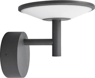 Lucande LED Wandleuchte außen Fenia (Modern) in Schwarz aus Aluminium (1 flammig,) - Außenwandleuchten Wandlampe Led Außenlampe Outdoor für Außenwand/Hauswand